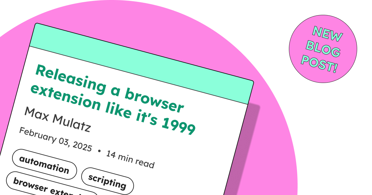 Releasing a browser extension like itʼs 1999 | bitcrowd blog